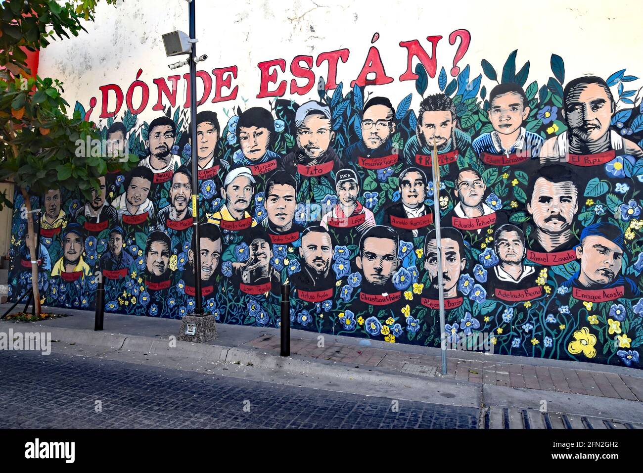 Culiacan, Sinaloa, April 2021 Mural to draw attention to the thousands ...