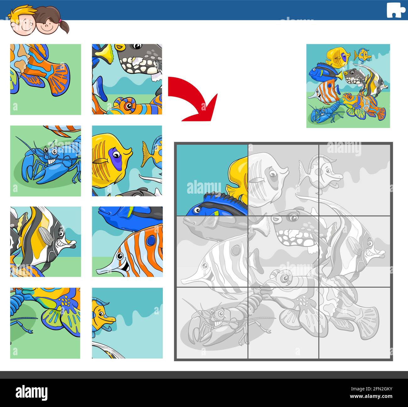 Fish puzzle hi-res stock photography and images - Alamy