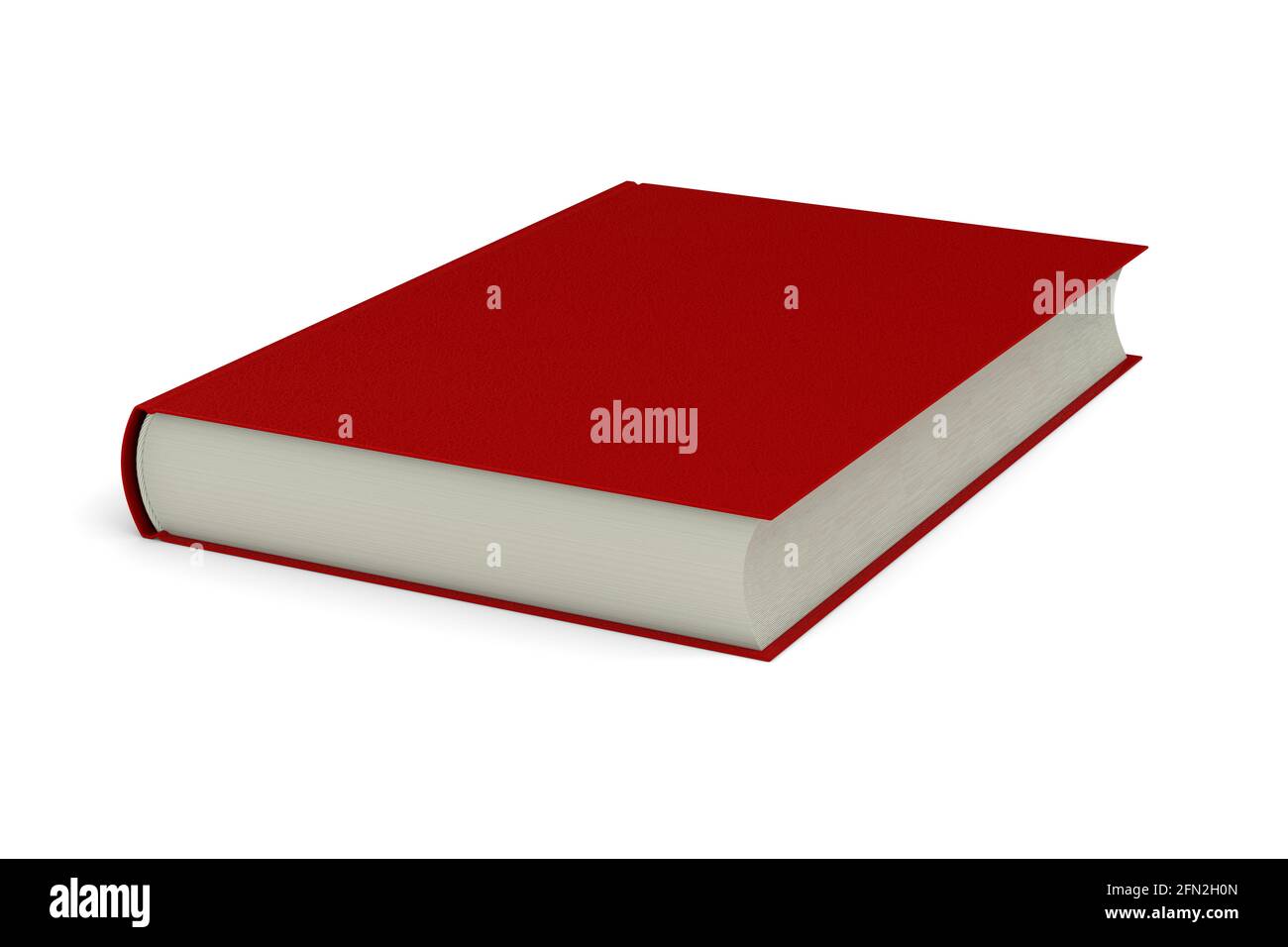 red book on white background. Isolated 3D illustration Stock Photo - Alamy