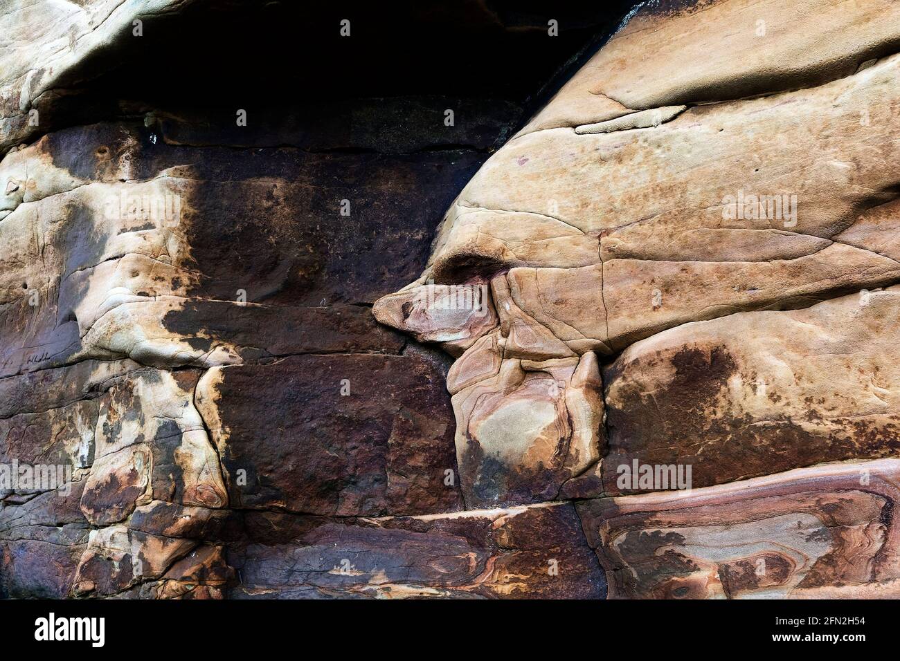 Shapes and textures in a cliff face Stock Photo - Alamy
