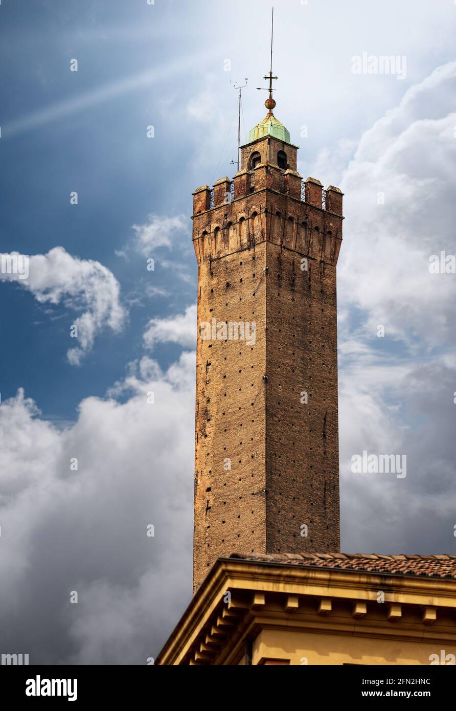 Bologna. Torre degli Asinelli. One of the two medieval towers (Due ...