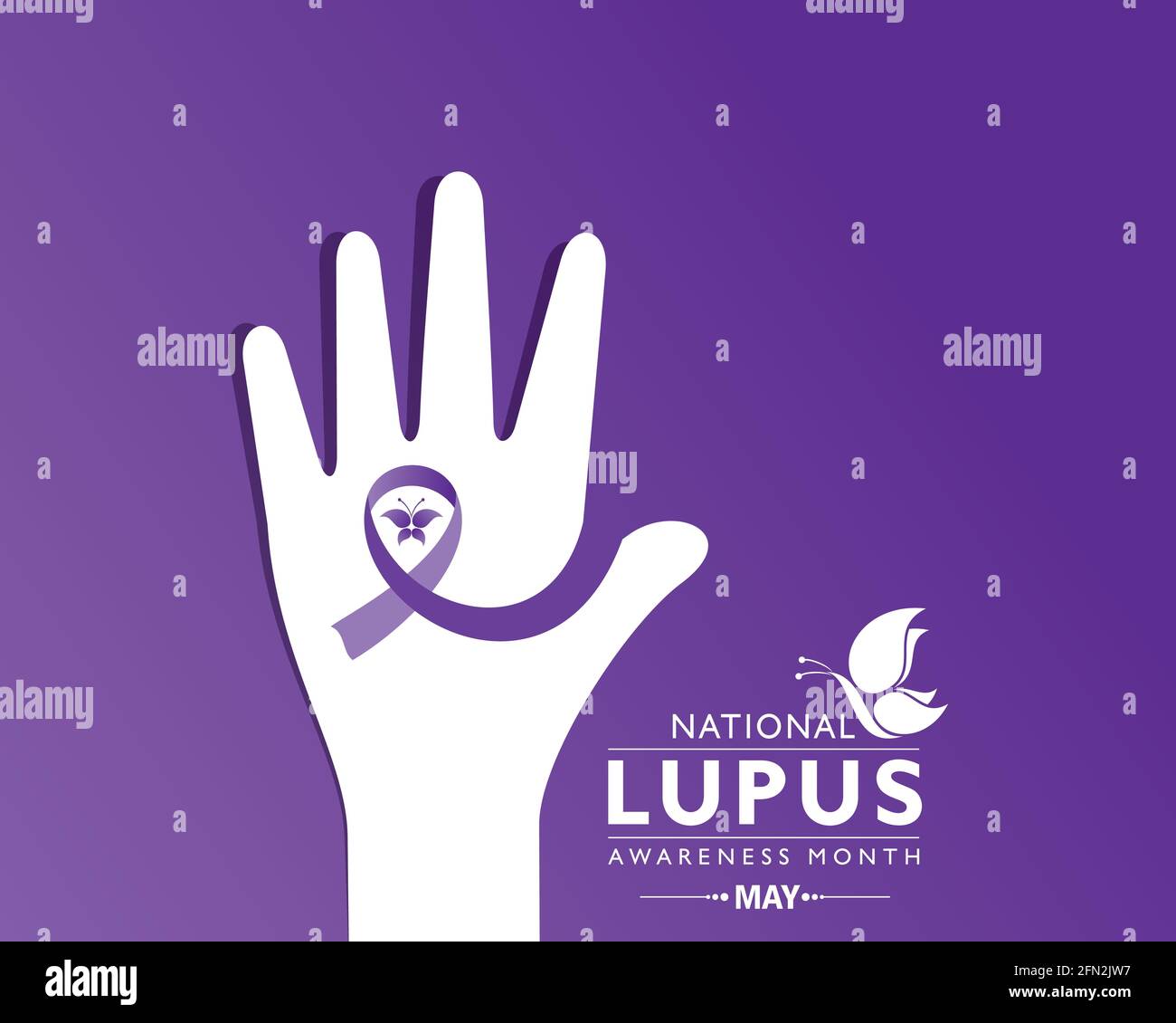 Vector Illustration of Lupus Awareness Month observed in May Stock ...