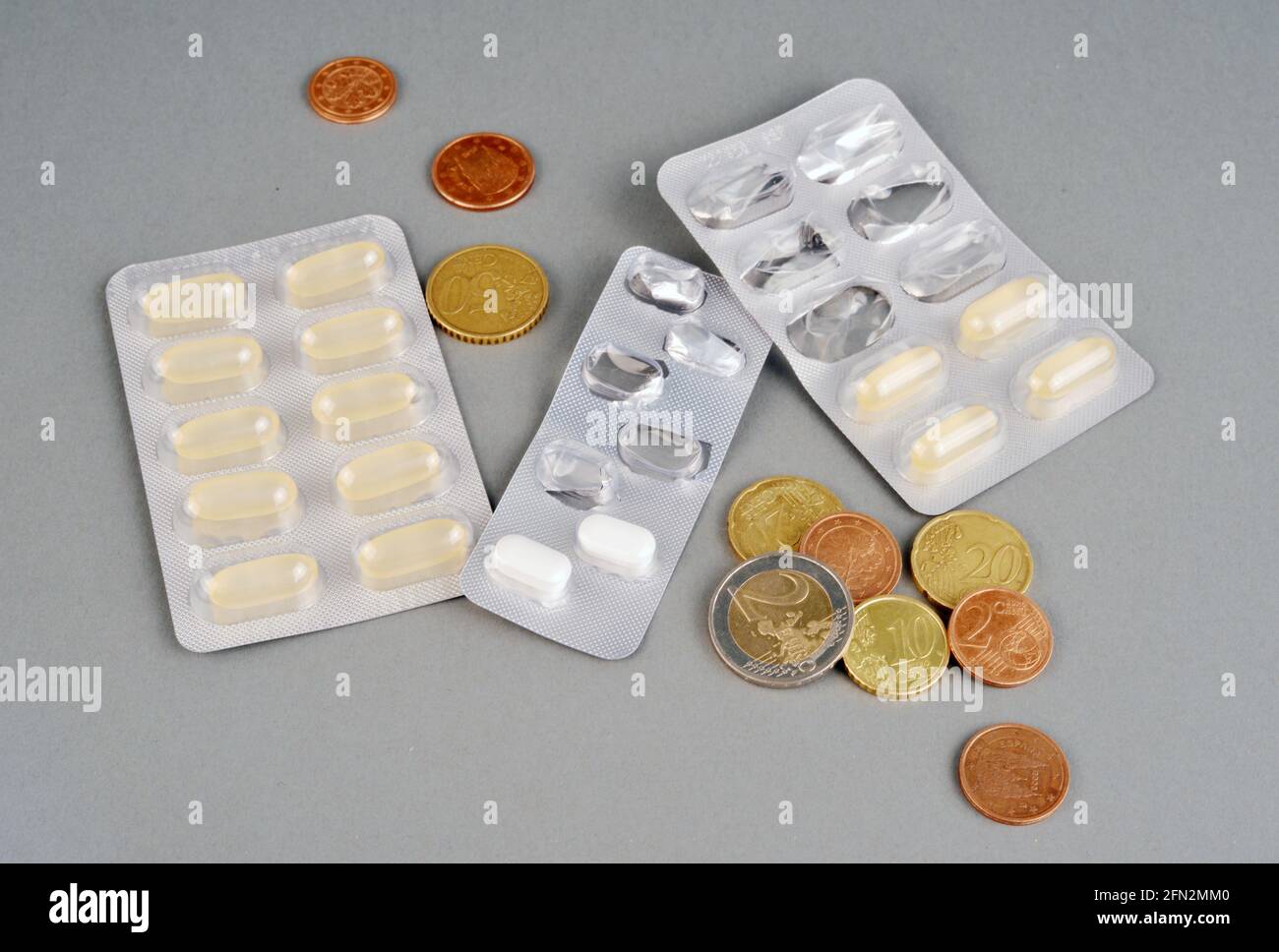 Euro coin pill bottle hi-res stock photography and images - Alamy