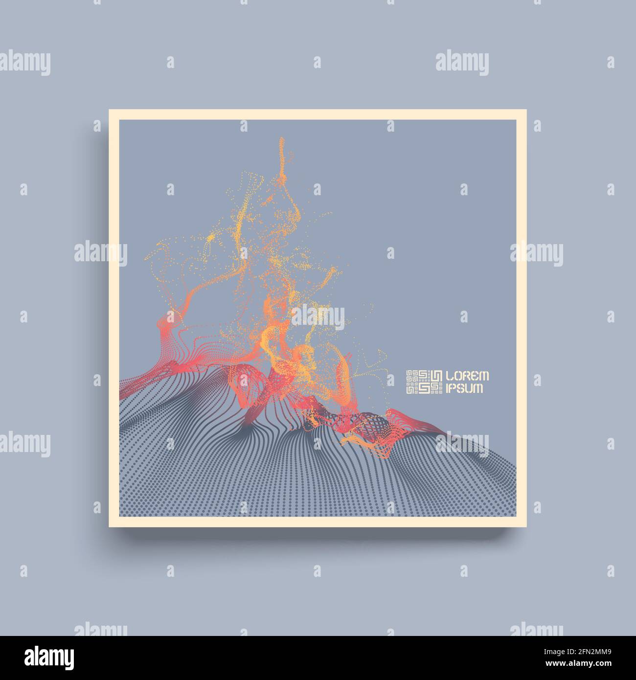 Fire Flame. Splash Imitation. Array with Dynamic Emitted Particles ...