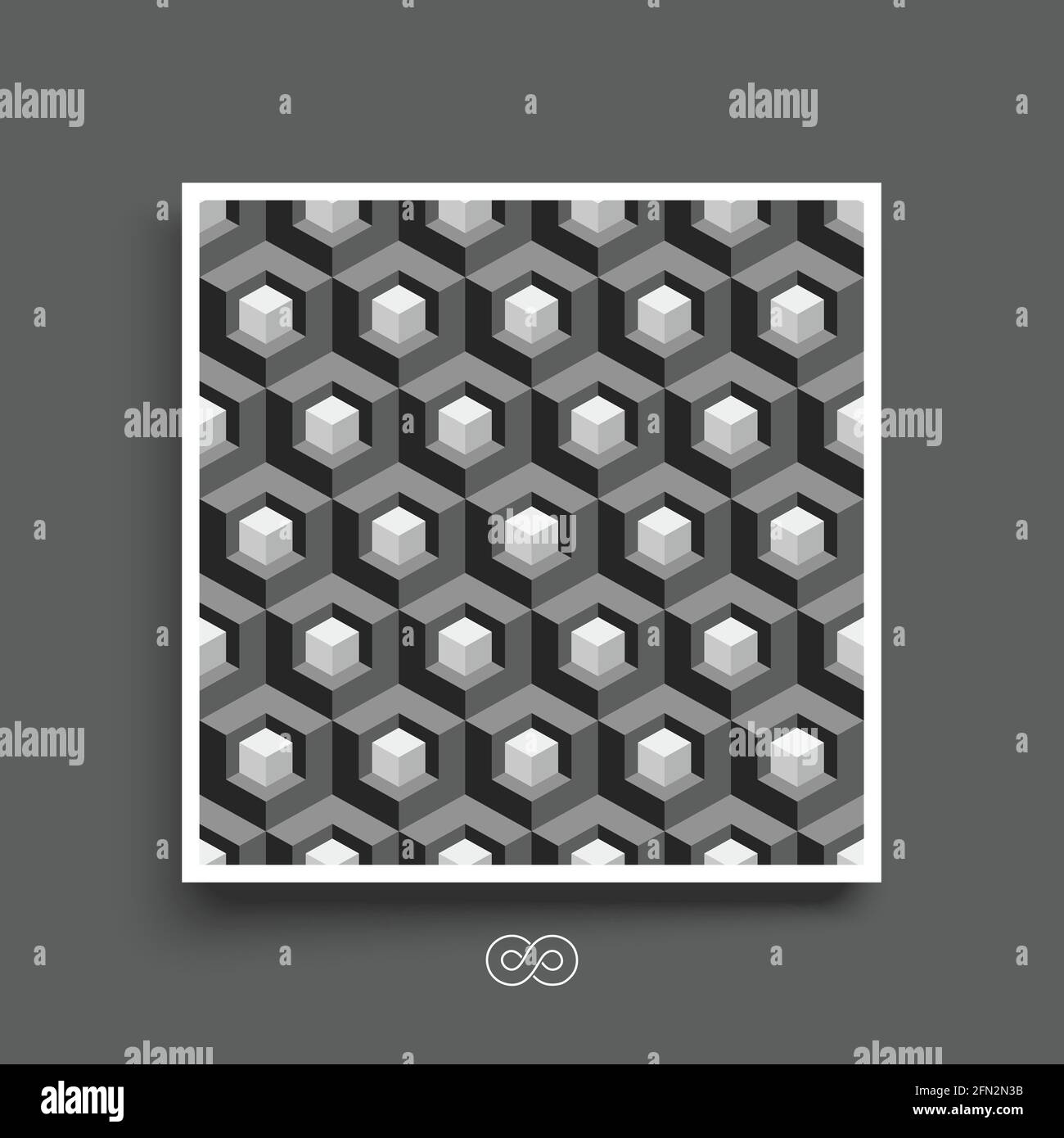 Hexagonal lines pattern. Abstract 3d background. Textbook, booklet or notebook mockup. Business ...