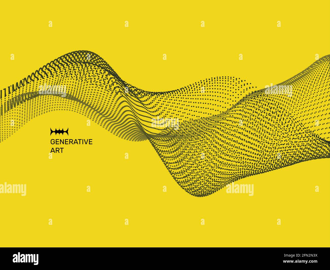 Wave Background. Ripple Grid. Abstract Vector Illustration. 3D ...