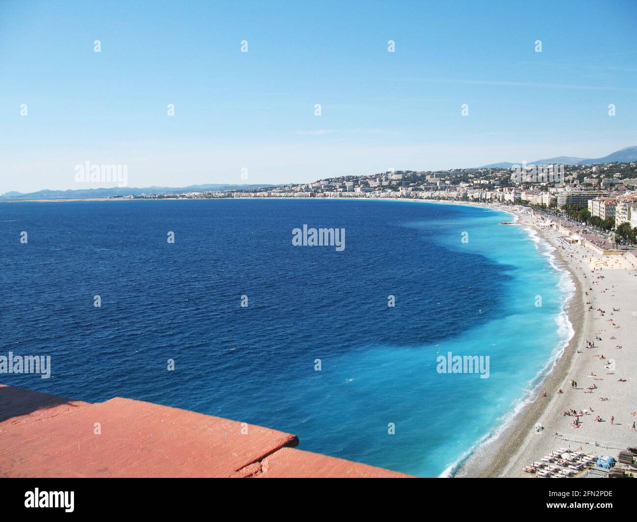 Promenade des Anglais in Nice, french riviera, cote d'azur, France ...