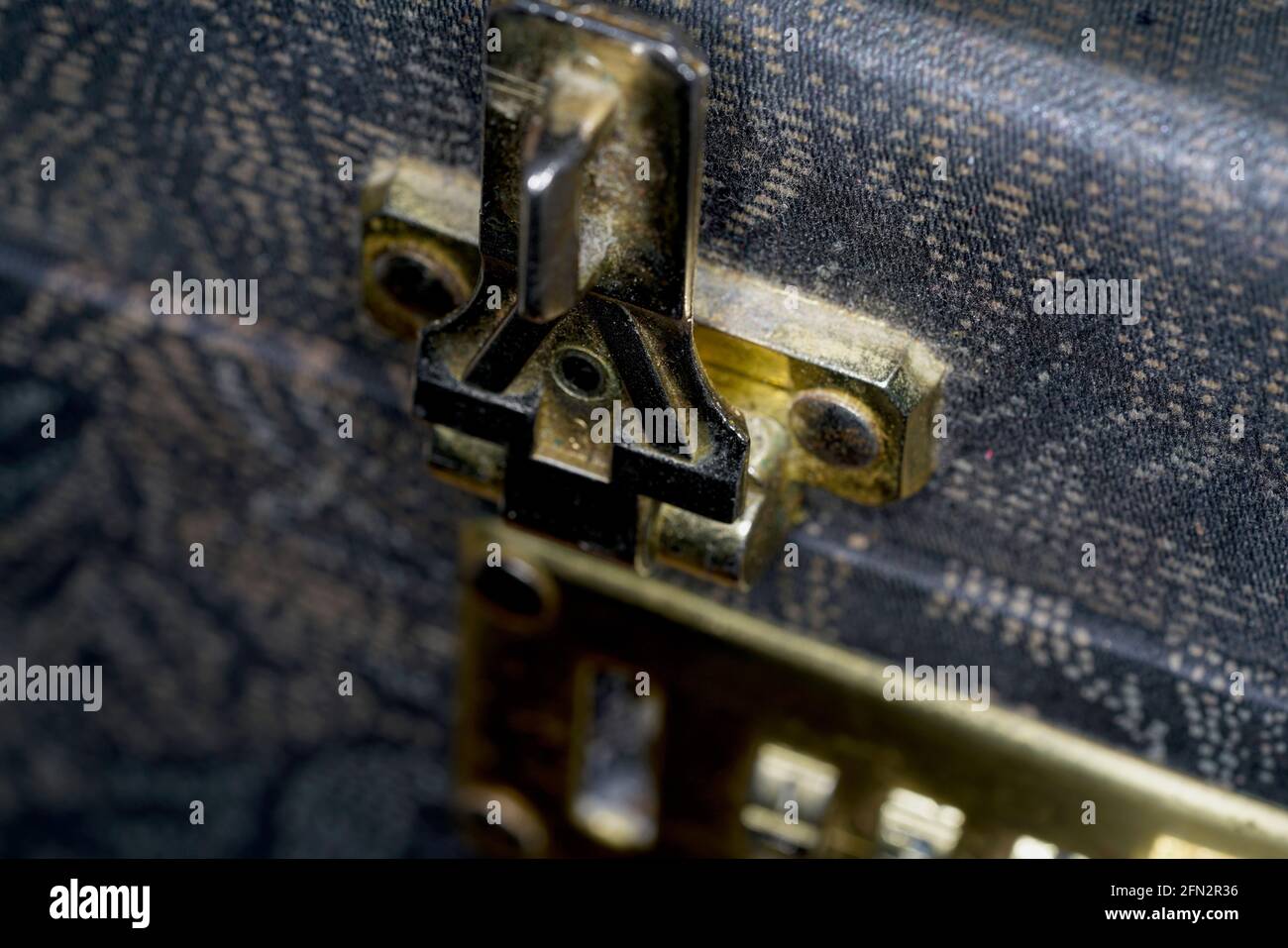 Macro shot of an old suitcase lock Stock Photo - Alamy