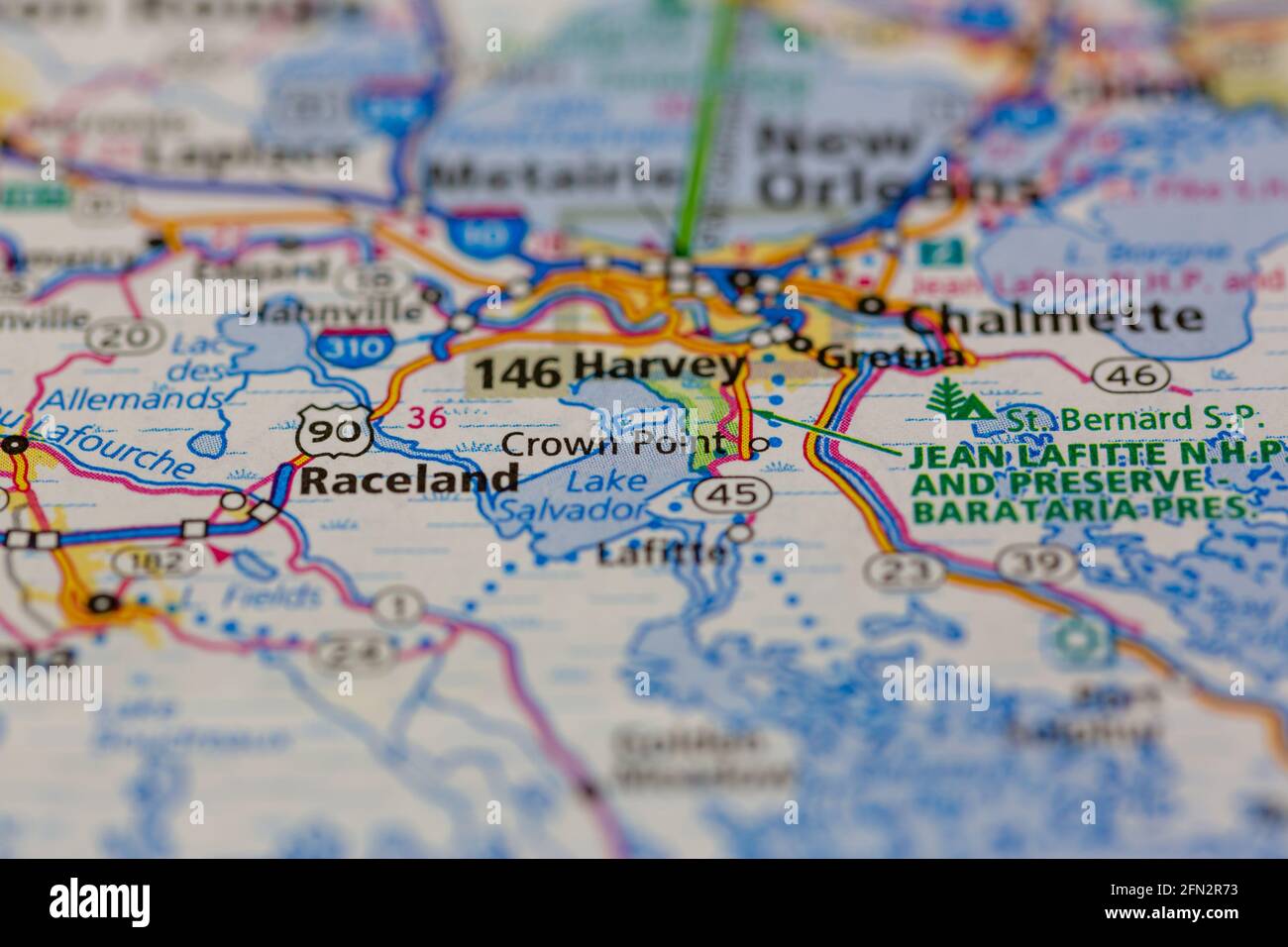 Map of crown point louisiana hi-res stock photography and images - Alamy