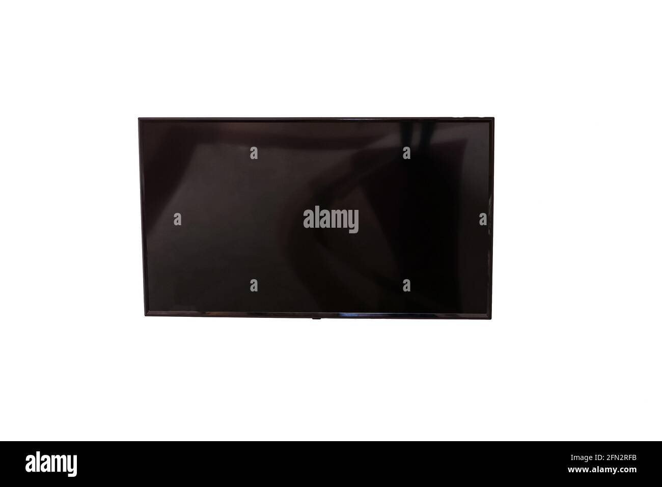 Big TV isolated on a white background Stock Photo - Alamy