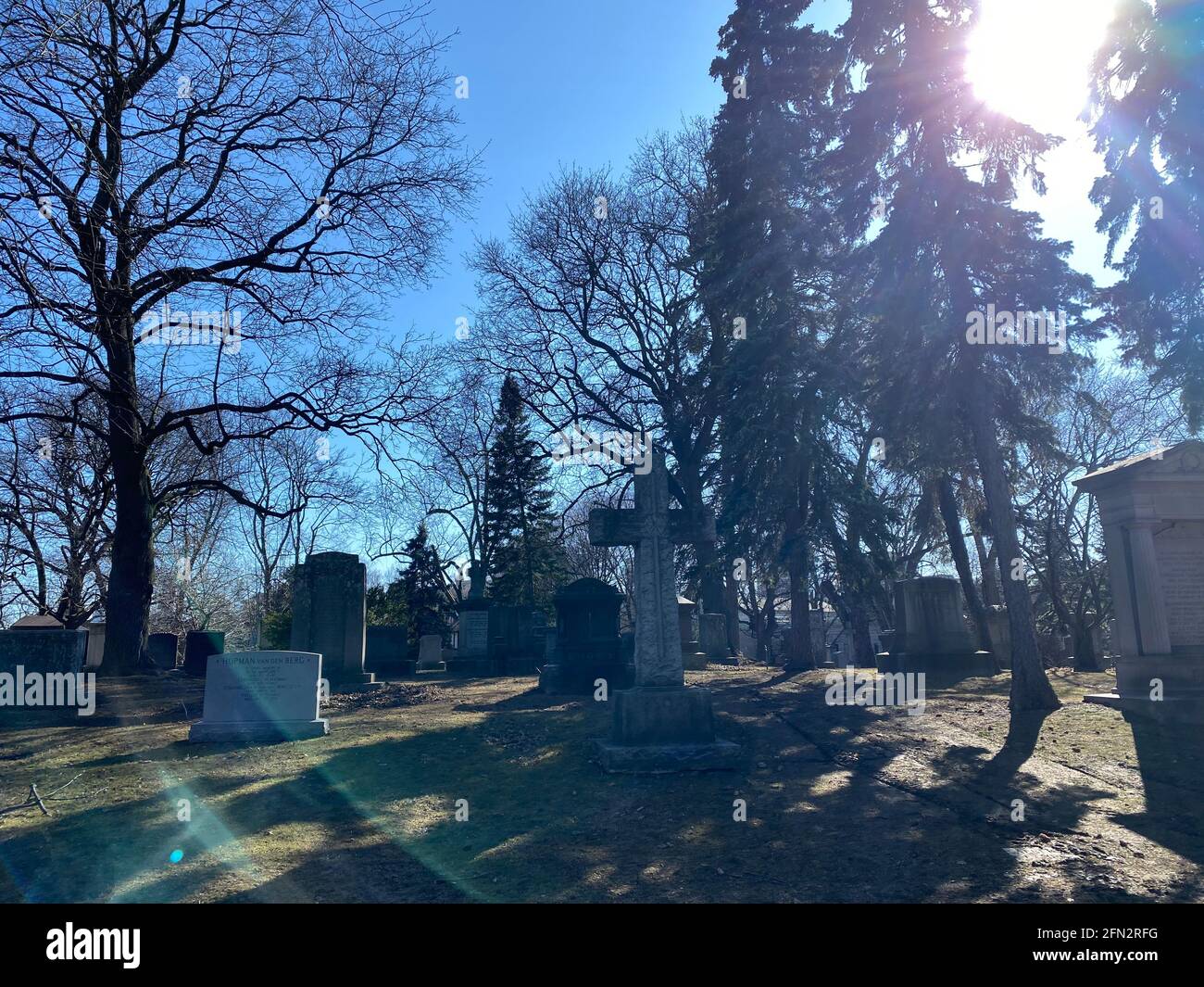 MOUNT PLEASANT CEMETERY IN TORONTO, CANADA ON A SPRING DAY Stock Photo ...
