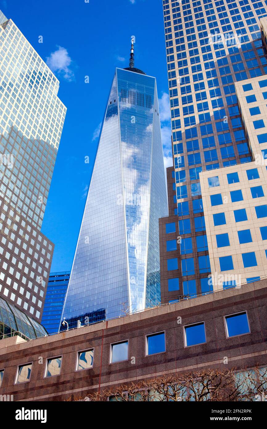 NEW YORK, USA - FEBRUARY 2020: The One World Trade center or Freedom ...