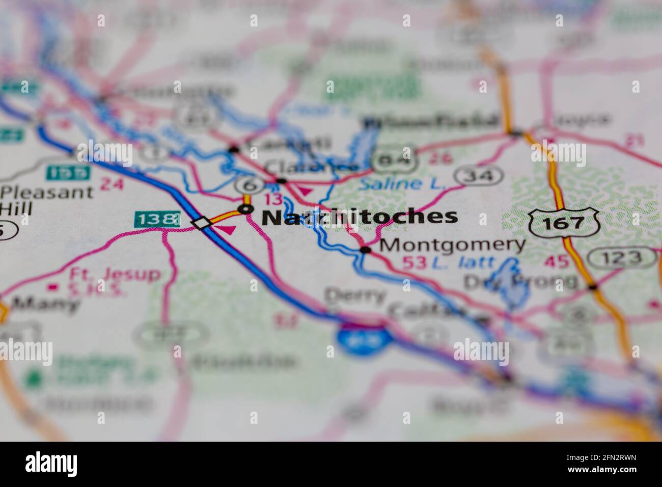 Natchitoches louisiana map hi-res stock photography and images - Alamy