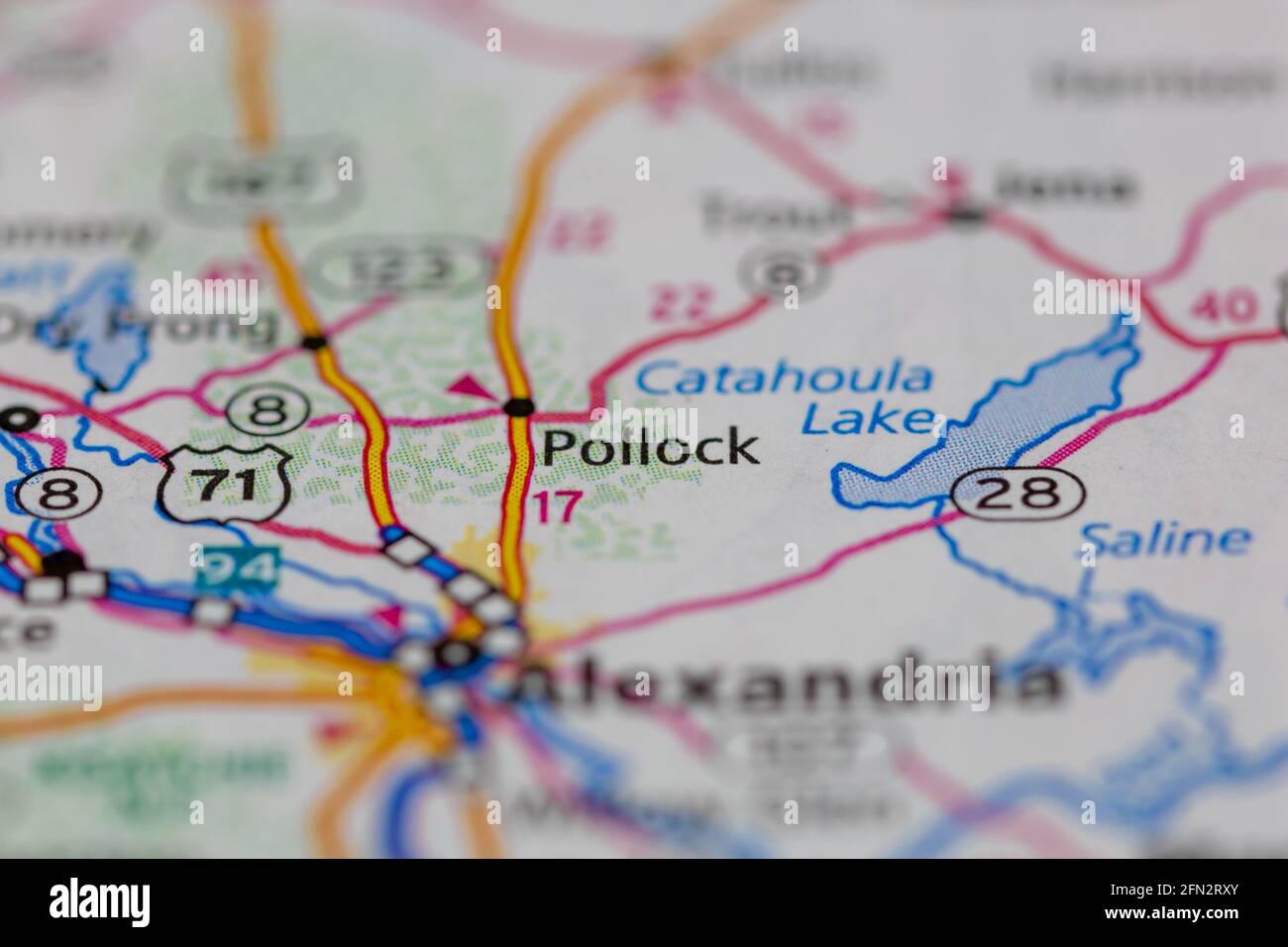 Map of pollock louisiana hi-res stock photography and images - Alamy