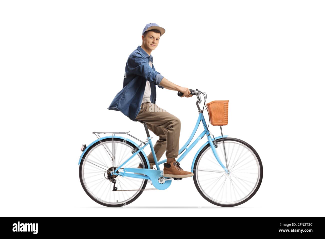 Man on bike profile city hi-res stock photography and images - Alamy