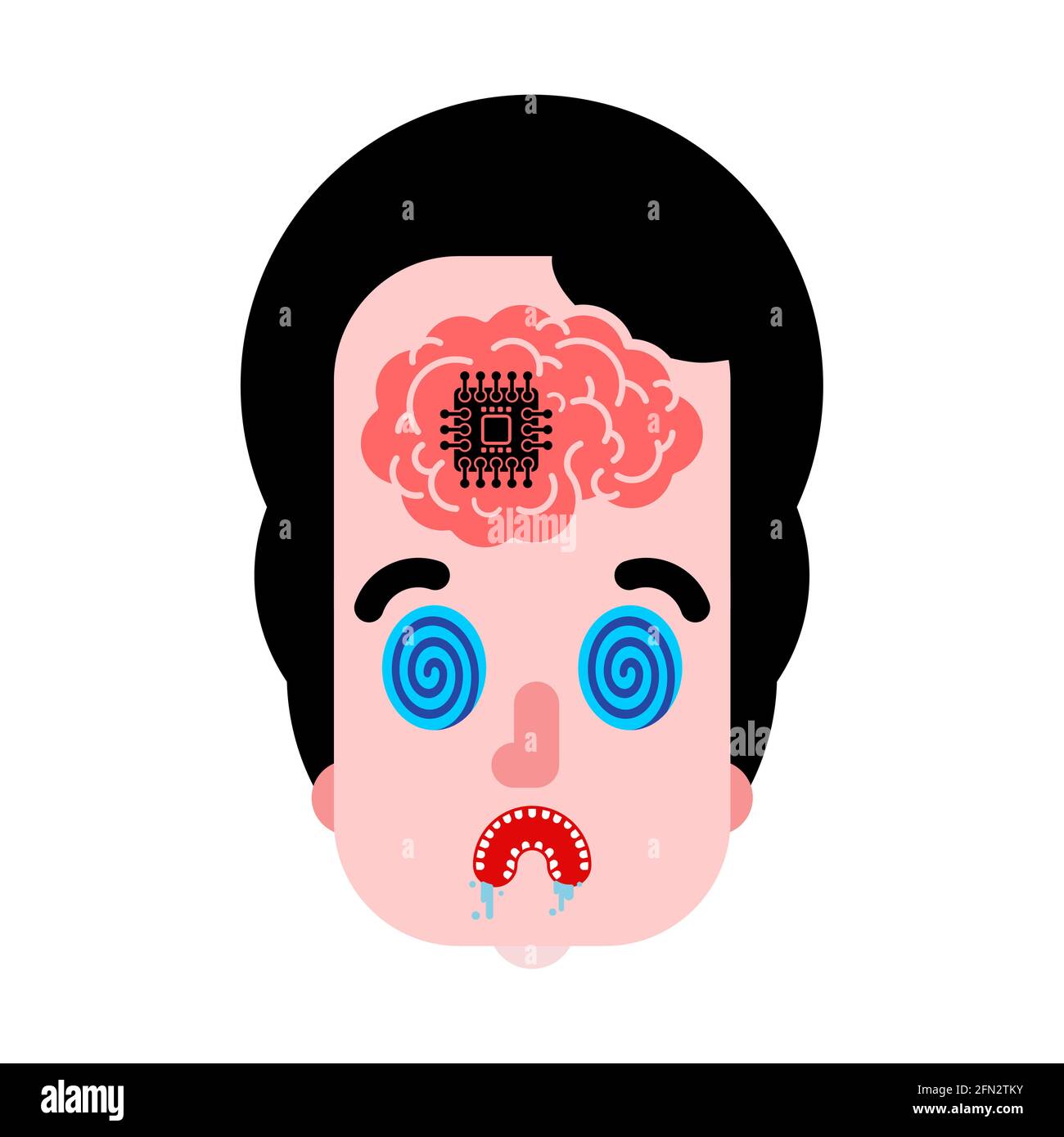 Neuralink Chip in brain. microchip in head Artificial Intelligence ...