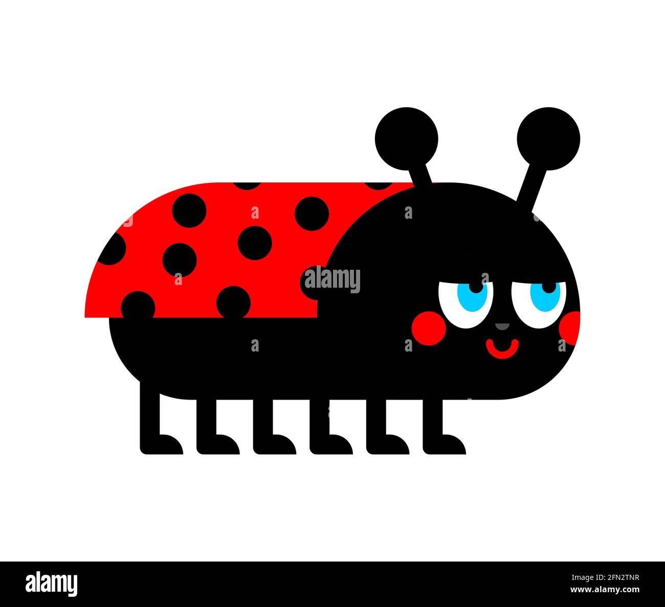 Ladybug cartoon isolated. ladybird vector illustration. Red bug Stock ...