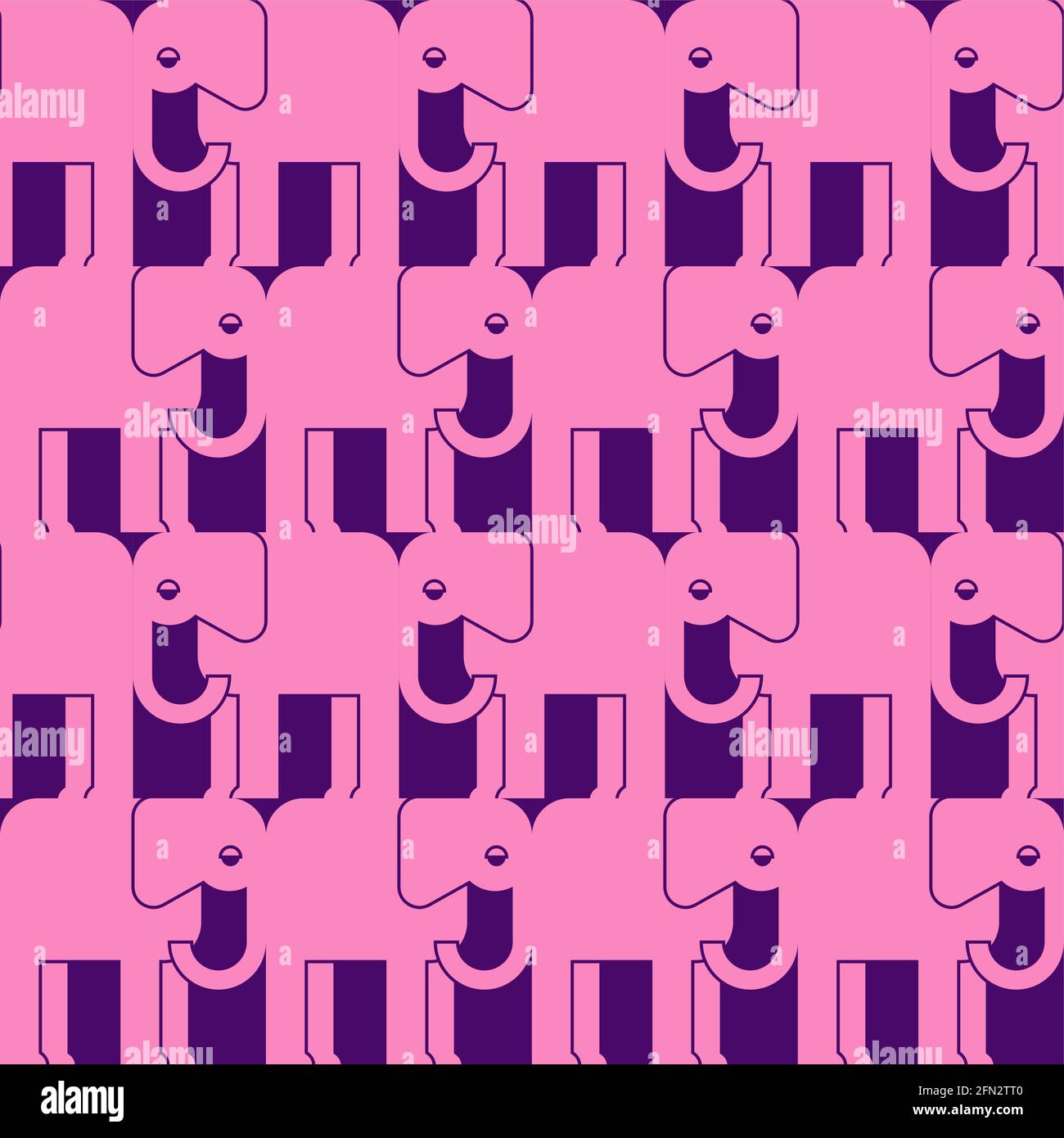 Elephant Geometric pattern seamless. Elephants background. Baby fabric ...