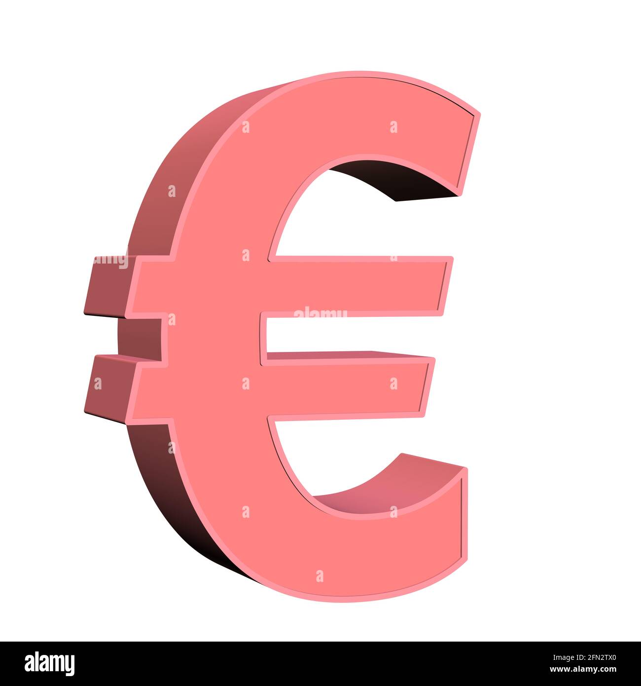 Euro sign against white background, 3D illustration Stock Photo - Alamy