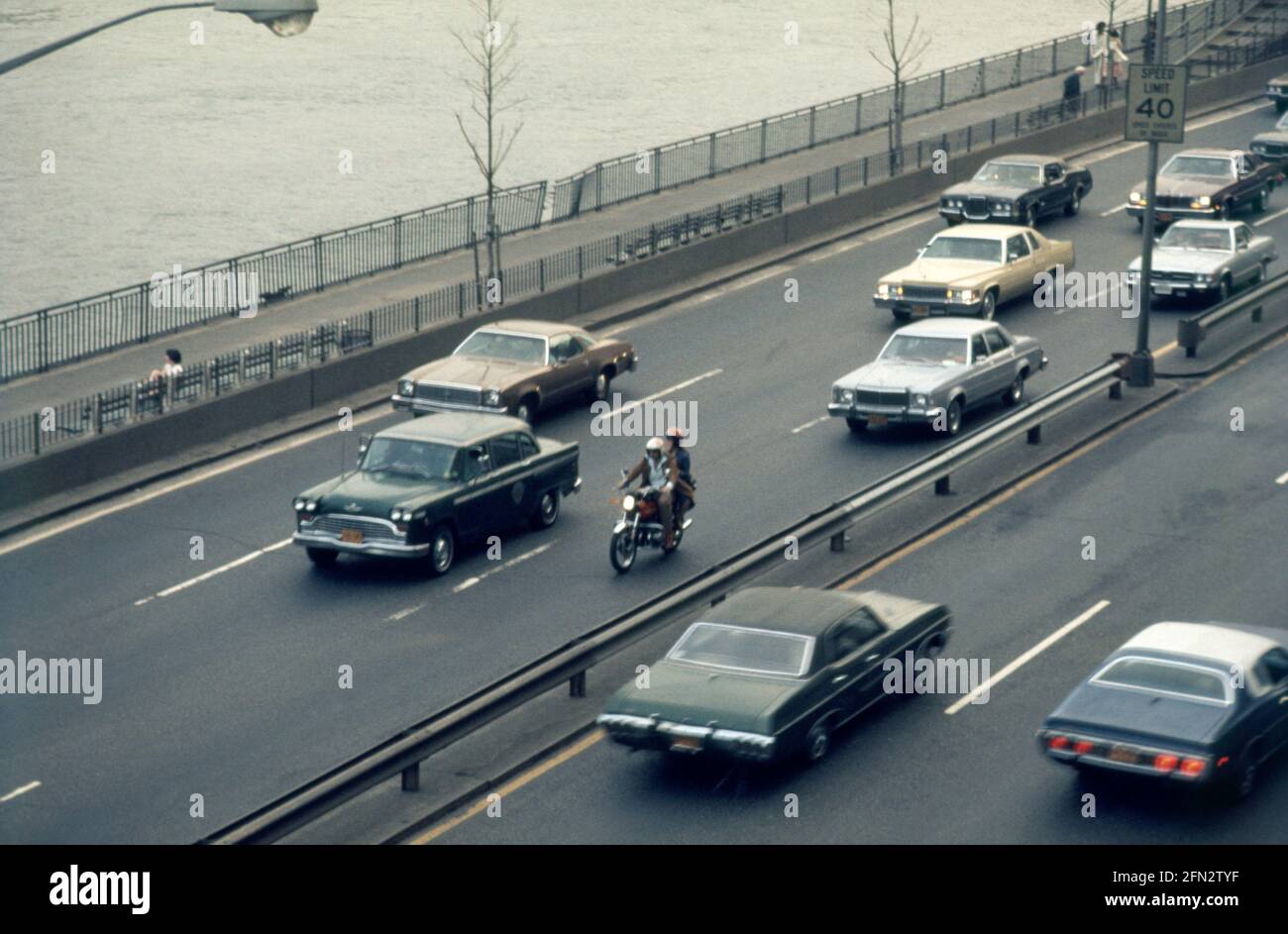 Traffic, New York, USA, 1977 Stock Photo - Alamy