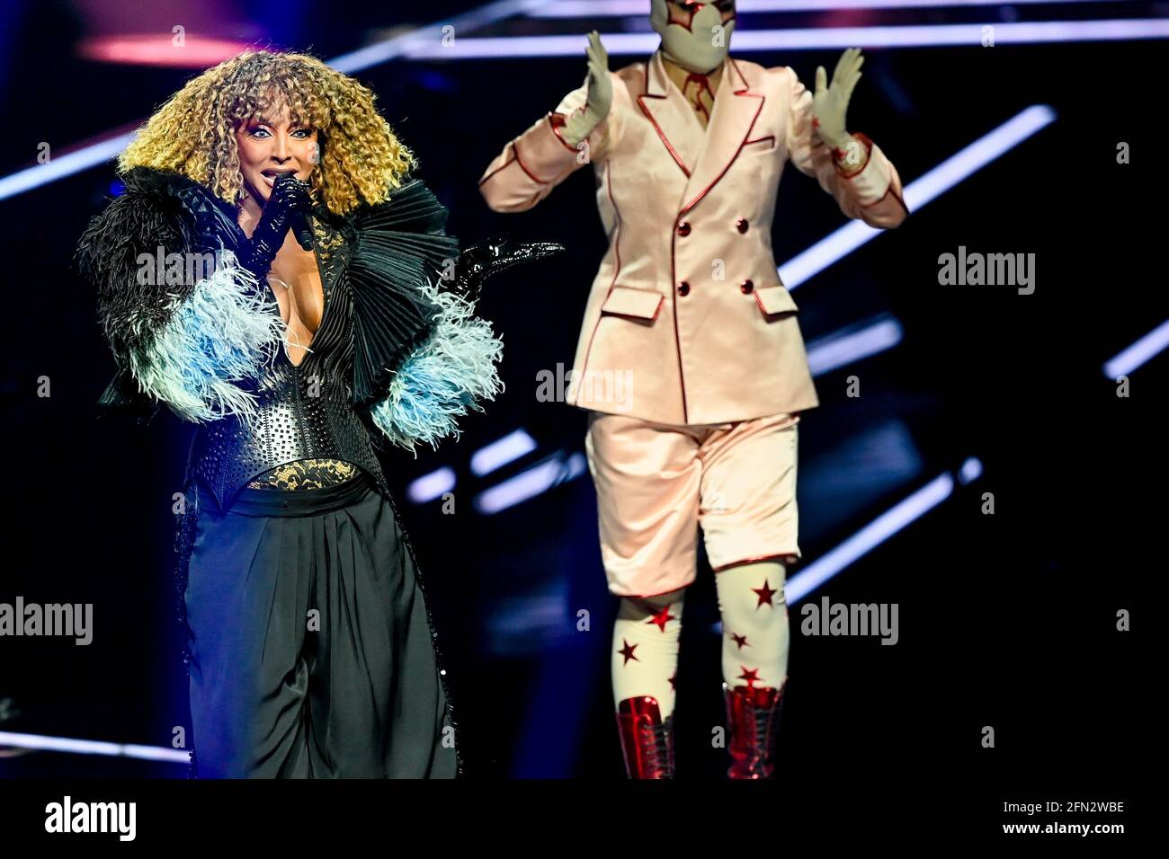 Senhit (San Marino) during rehearsals at the Eurovision Song Contest at ...