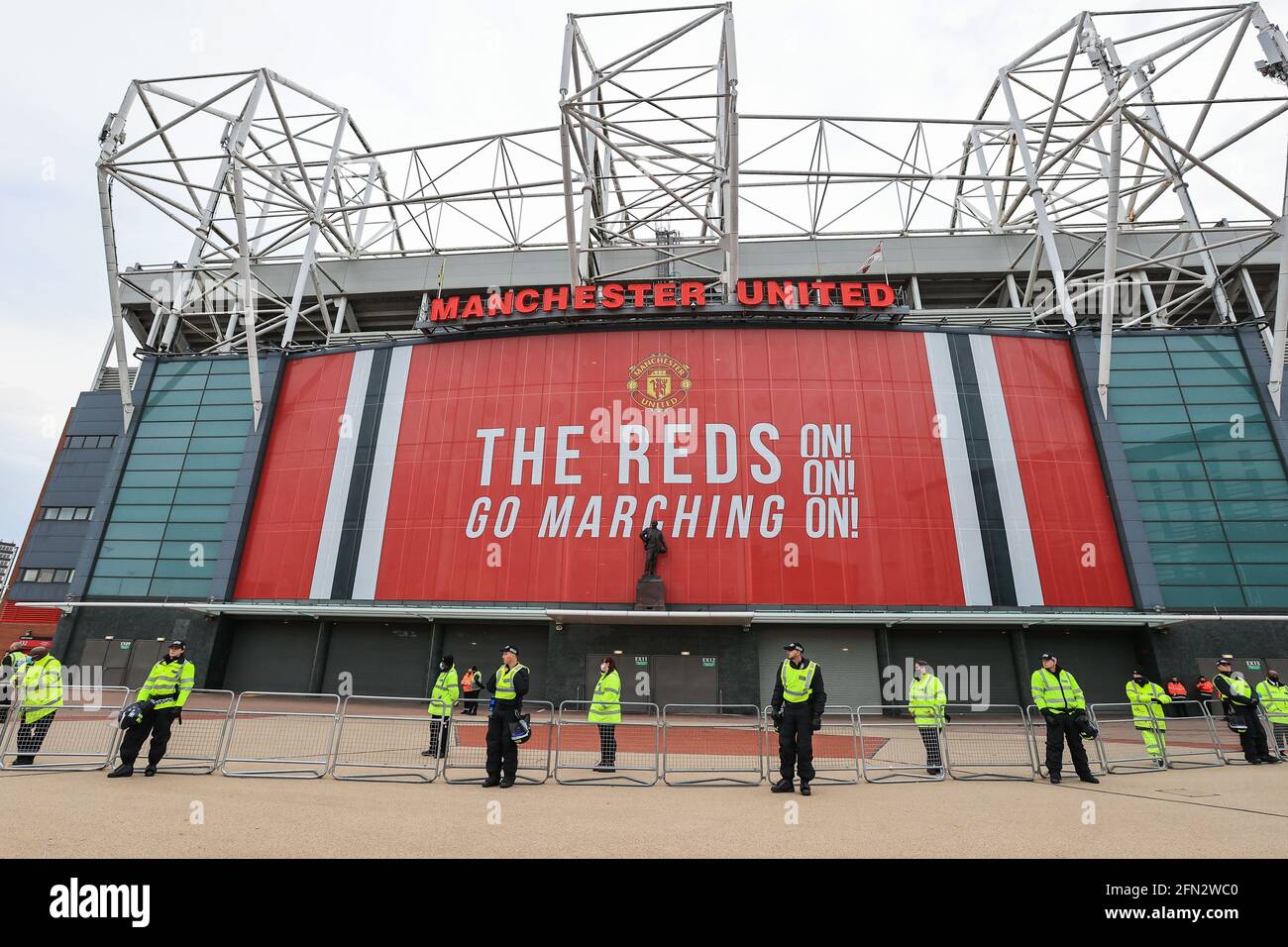General view of Old Trafford with high police presence Stock Photo - Alamy