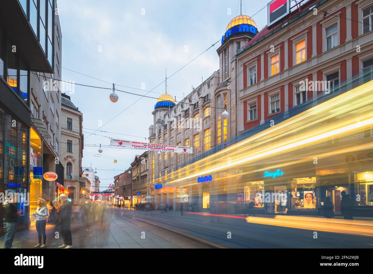 Zagreb, Croatia - October 7 2014: Motion blur timelapse and light ...