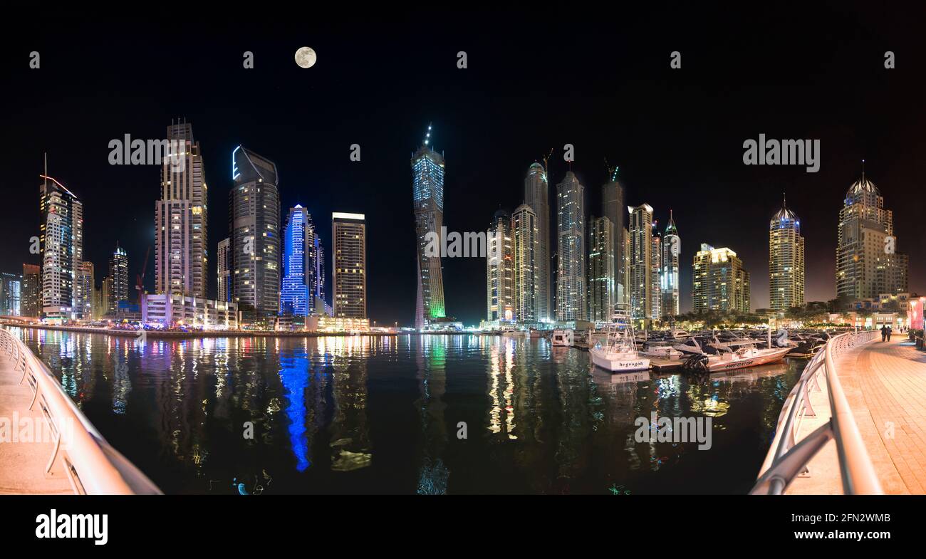 Aerial view dubai marina street hi-res stock photography and images - Alamy