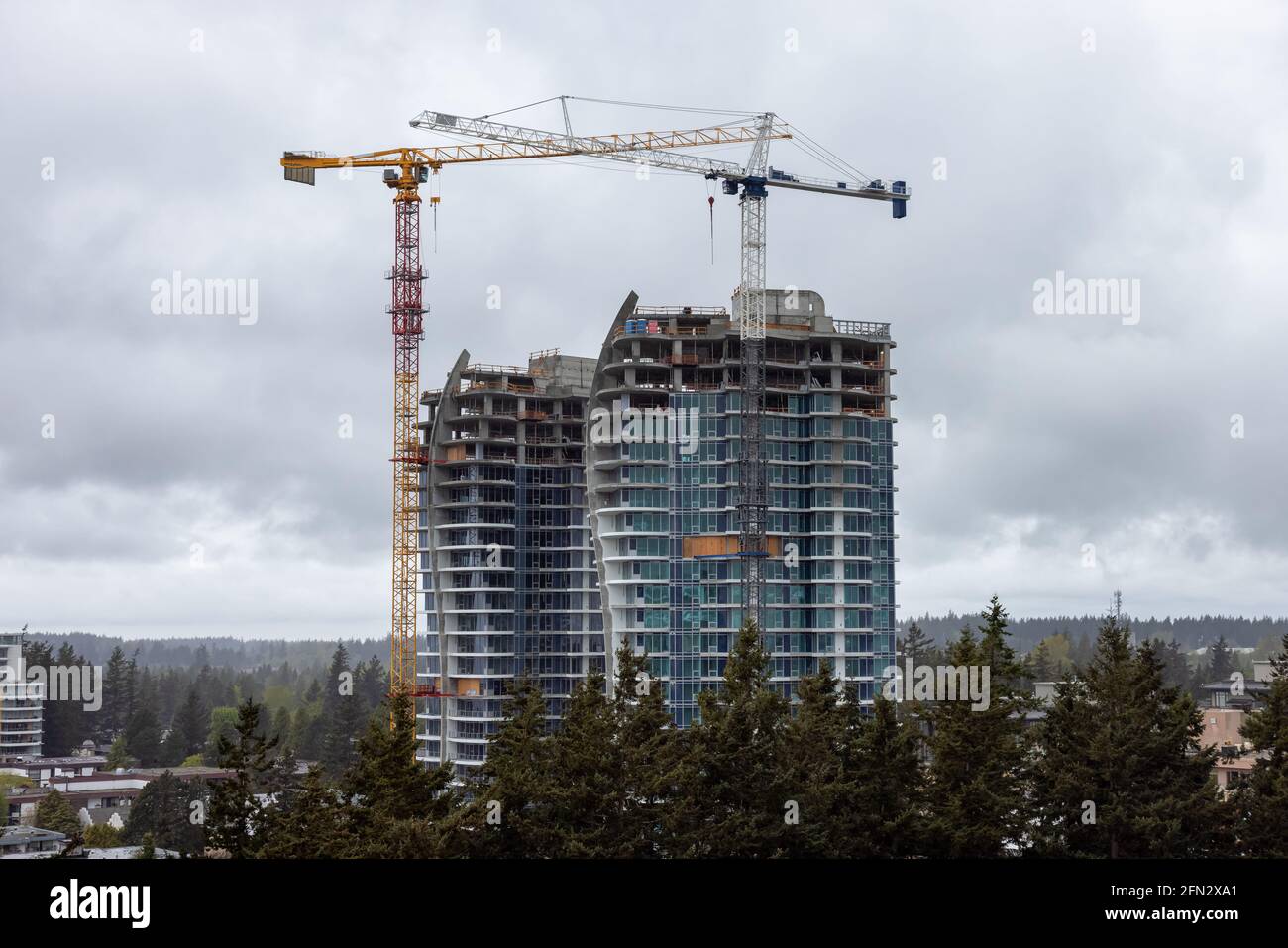 Construction Site of New Residential Building Development Stock Photo ...