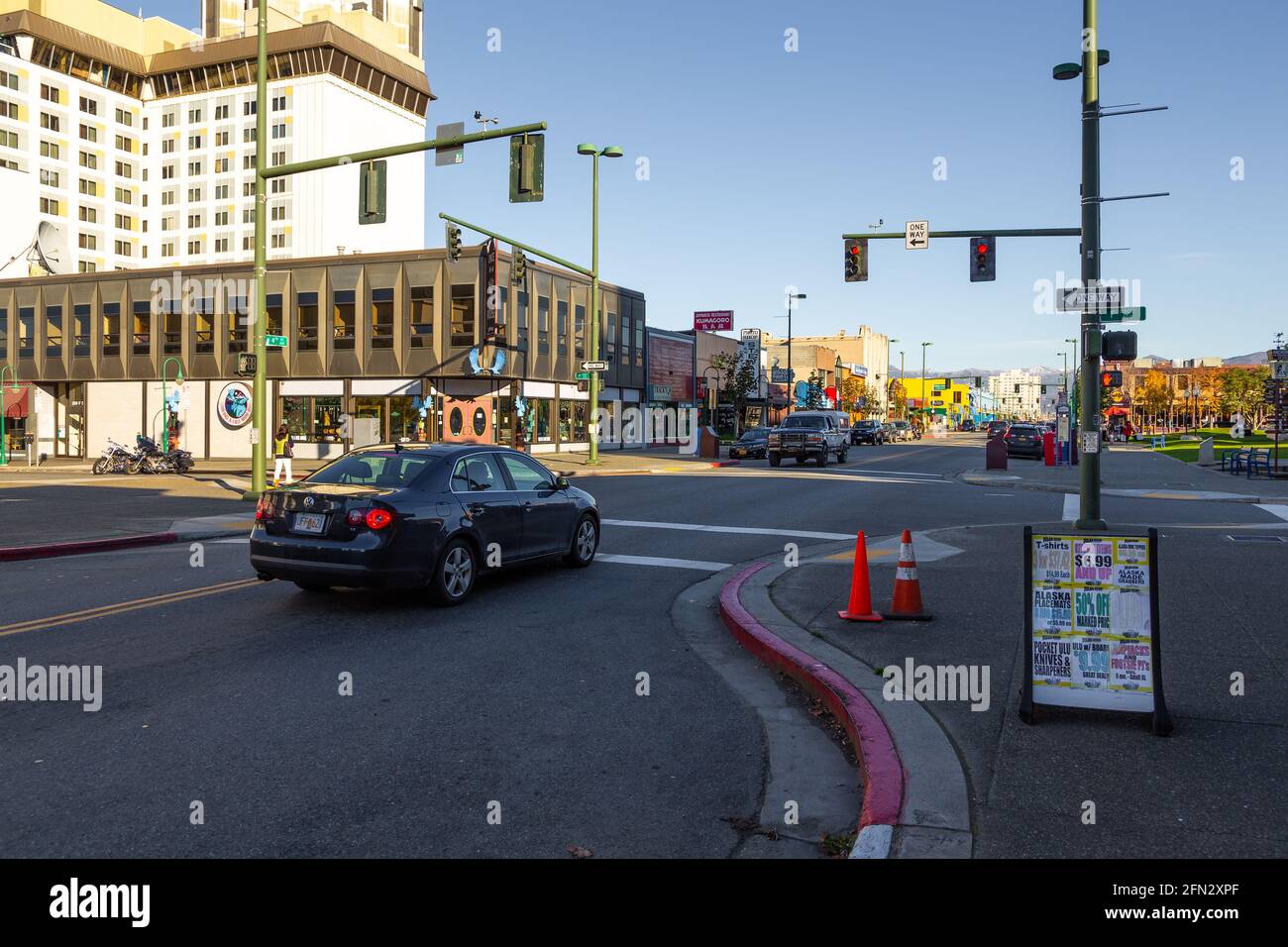 Anchorage, Alaska, USA - 30 September 2016: Modern buildings in the ...