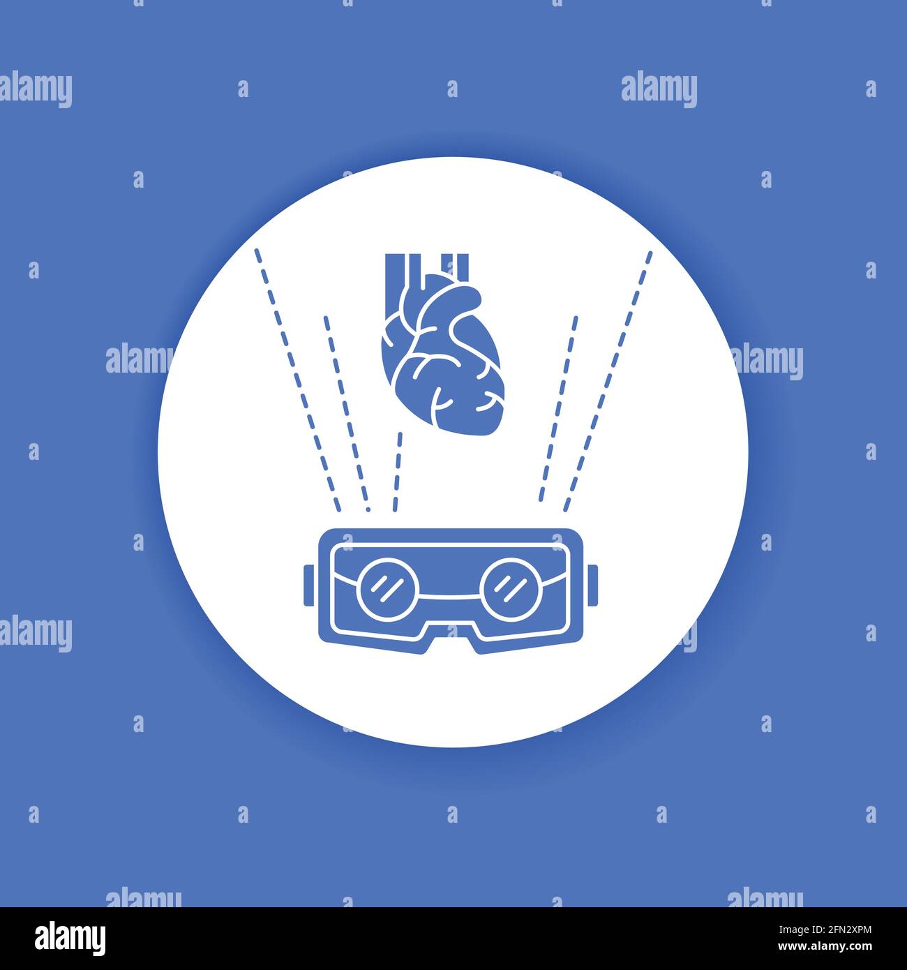 VR cardiac surgery black glyph icon. Virtual reality in medicine ...