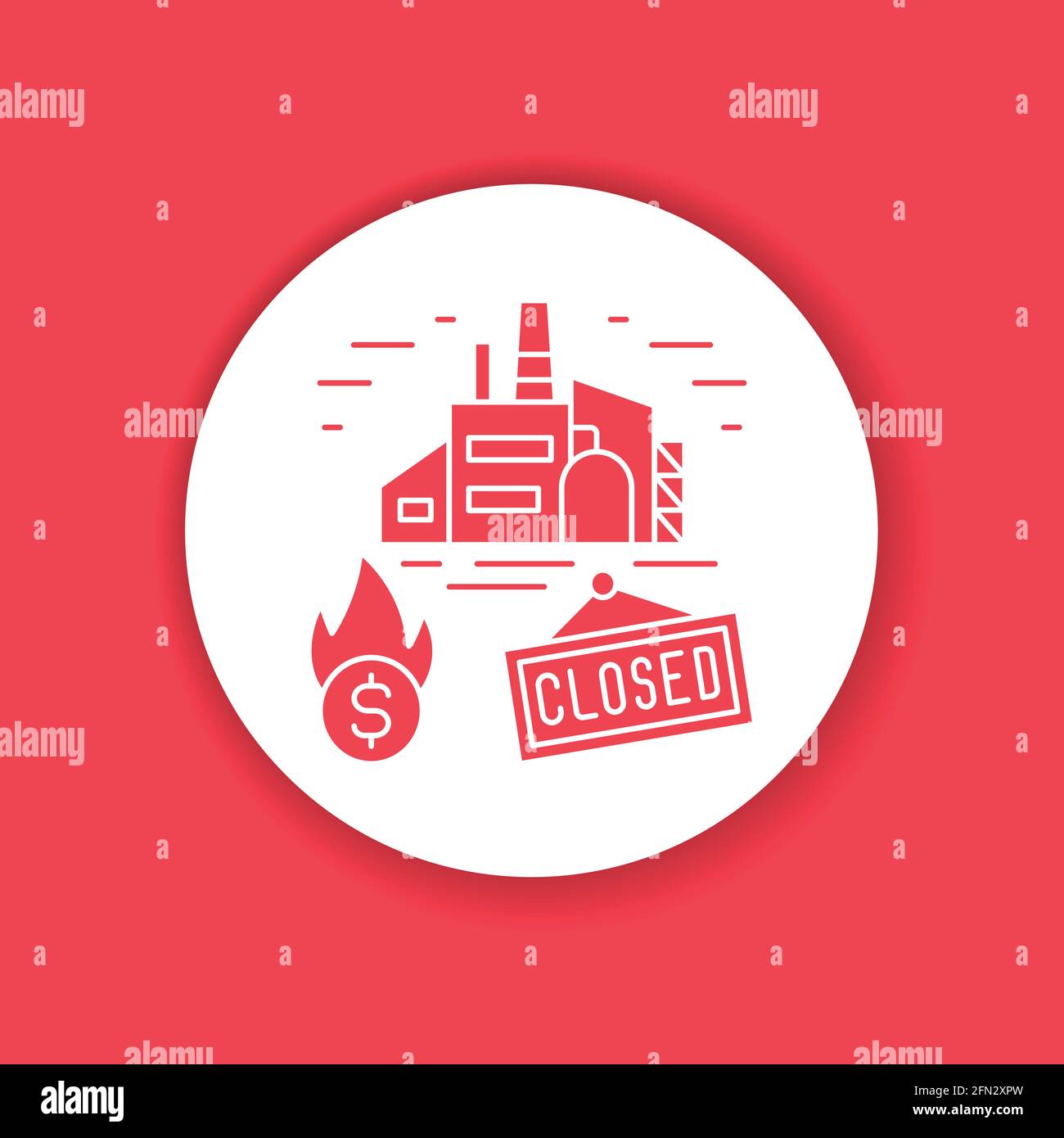 Factory closing Stock Vector Images - Alamy