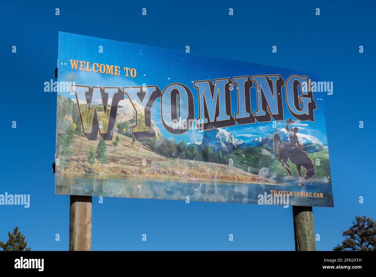 Welcome to wyoming sign hi-res stock photography and images - Alamy