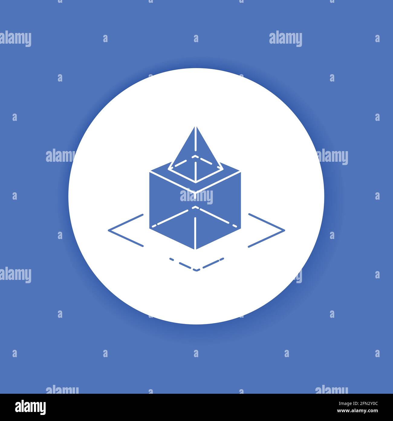 3D objects black glyph icon. Innovative technology. Pictogram for web ...