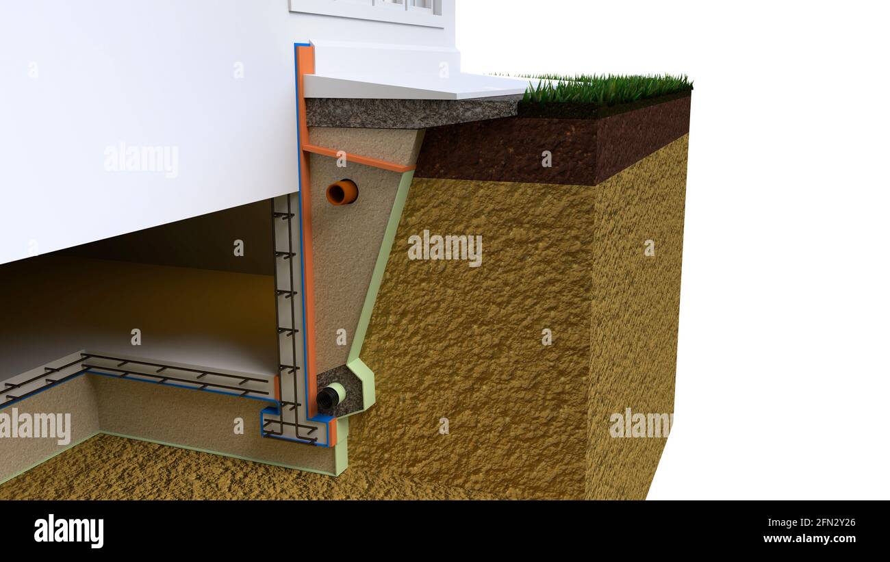 house base drainage pipe - cgi industrial 3D illustration Stock Photo ...