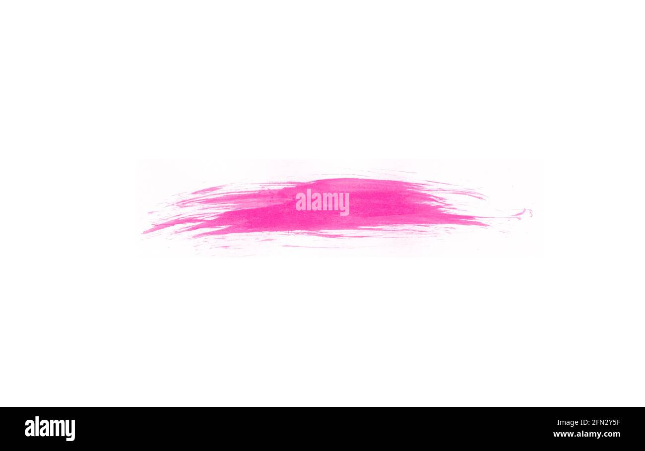Beautiful brush for art painting. Pink watercolor smear texture ...