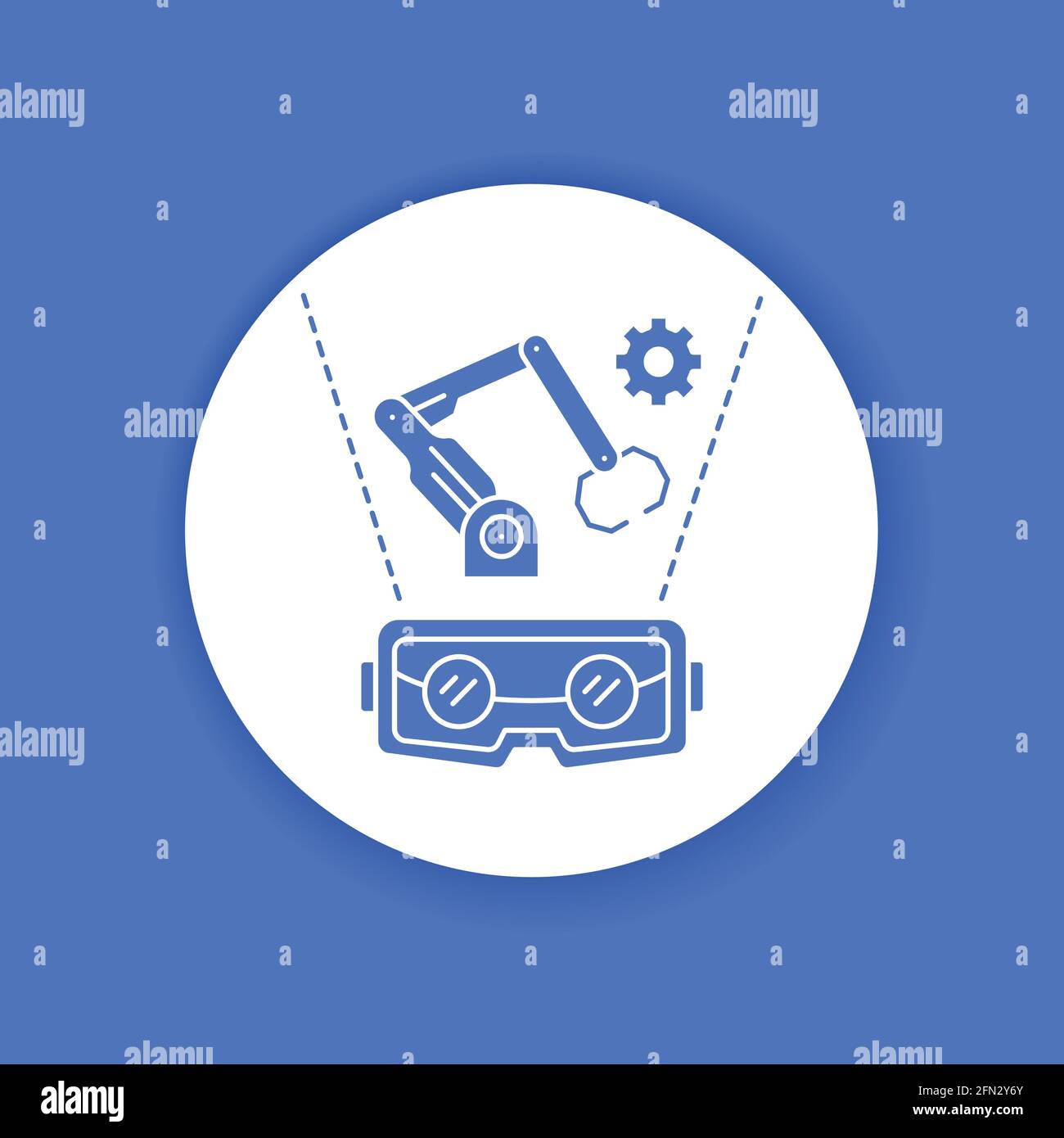 VR manufacturing black glyph icon. Cyber technology. Pictogram for web ...