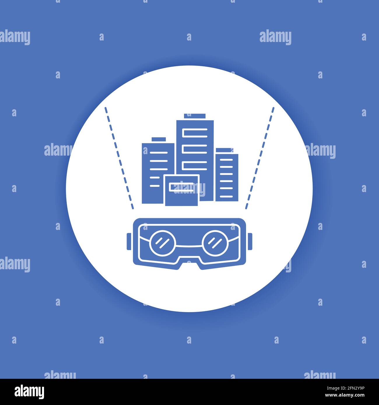 VR architecture black line icon. Virtual building development. Smart ...