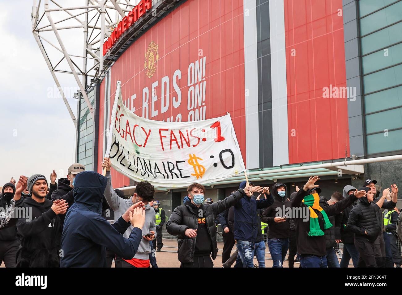 Manchester United fans protests outside Old Trafford Stock Photo - Alamy Manchester United fans protests outside Old Trafford Stock Photo - Alamy