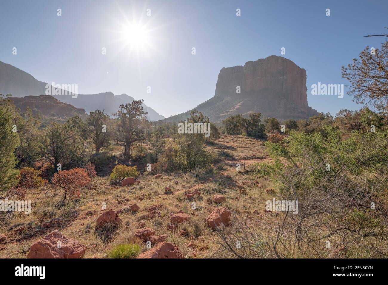 View of Courthouse Butte on a Spring morning. Sedona, Arizona, USA ...
