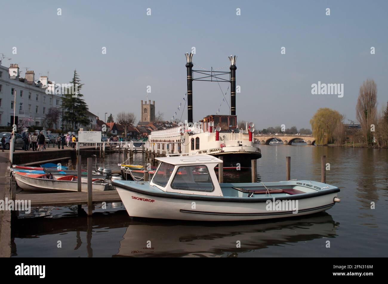 The New Orleans Paddle Steamer and Small Boats Henley on Thames Stock ...