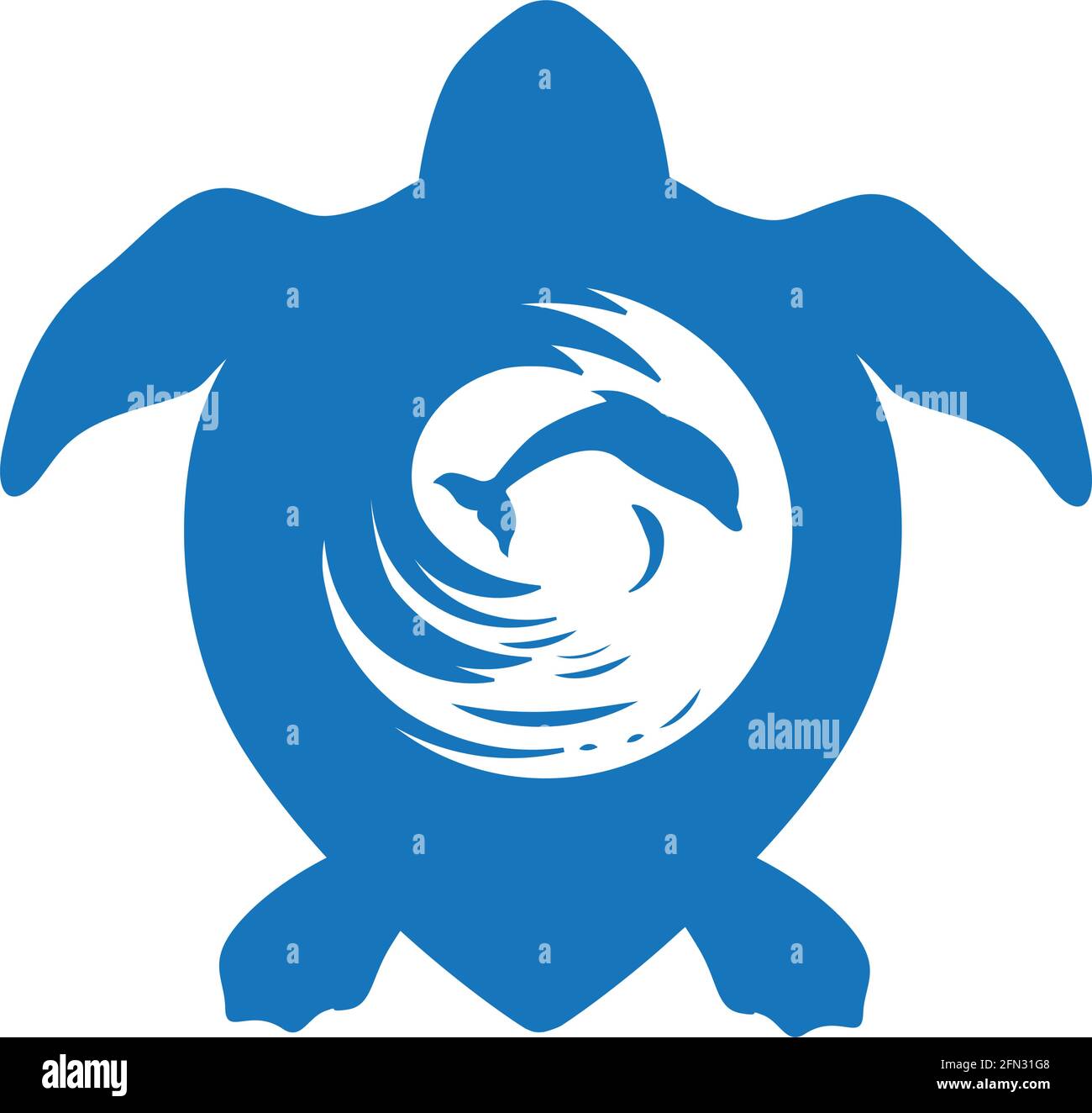 sea waves inside turtle shell, vector Stock Vector Image & Art - Alamy