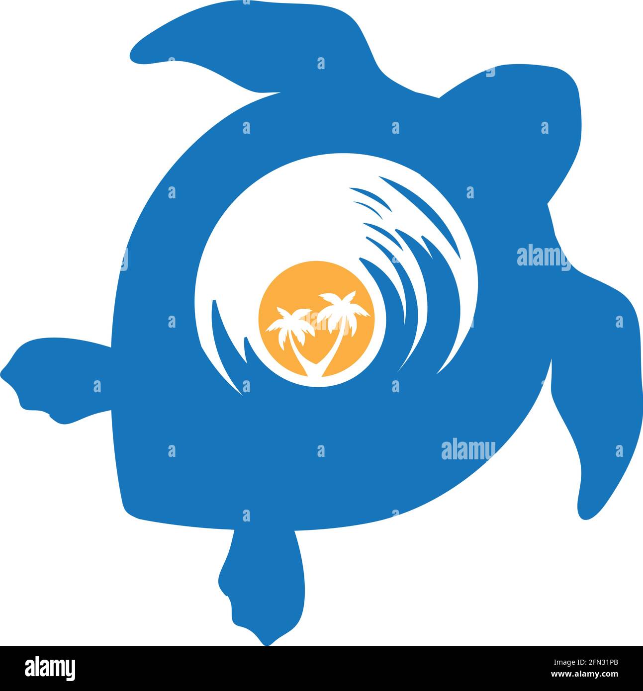 sea waves inside turtle shell, vector Stock Vector Image & Art - Alamy