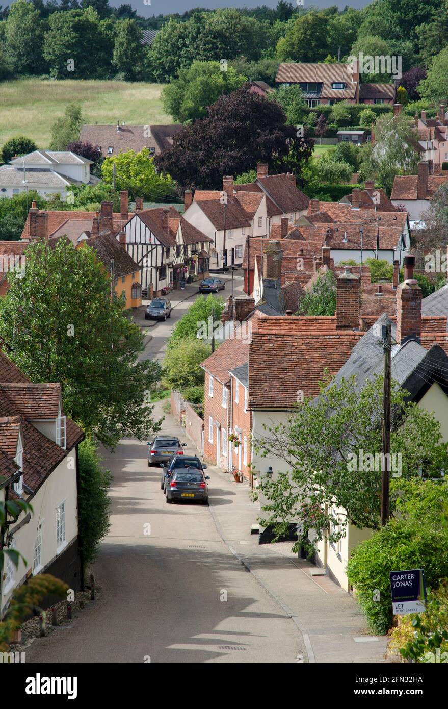 Picturesque village of kersey hi-res stock photography and images - Alamy