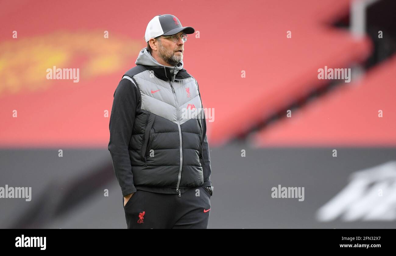 Liverpool manager Jurgen Klopp before the Premier League match at Old ...