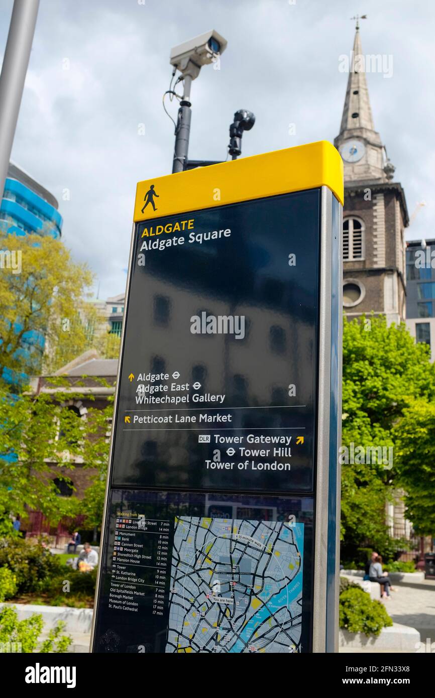 Streets signs on Whitechapel High Street London, UK Stock Photo - Alamy