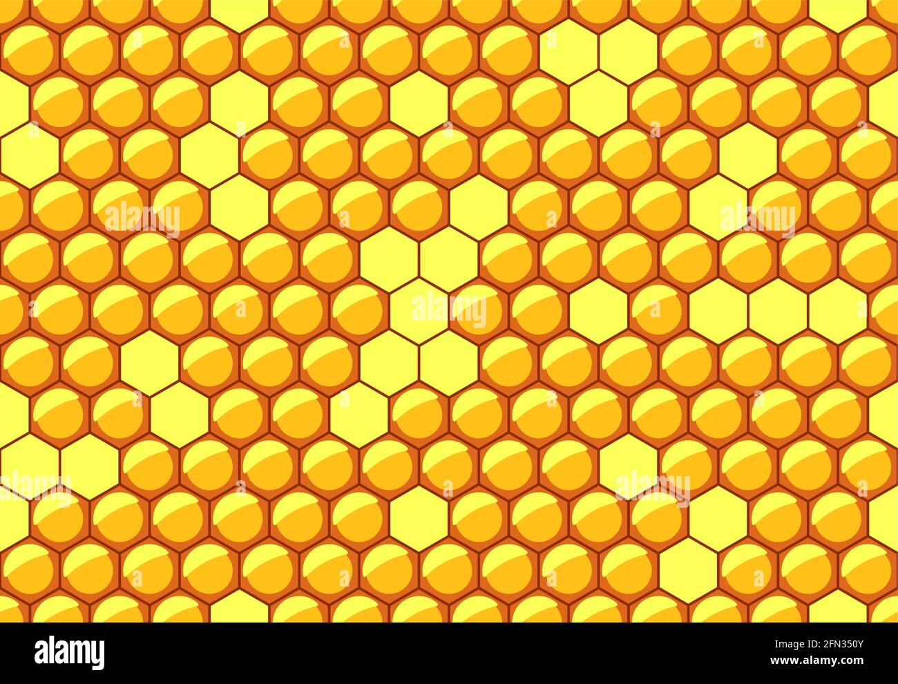 Seamless hexagon ornament of motley honeycomb cells Stock Vector Image ...