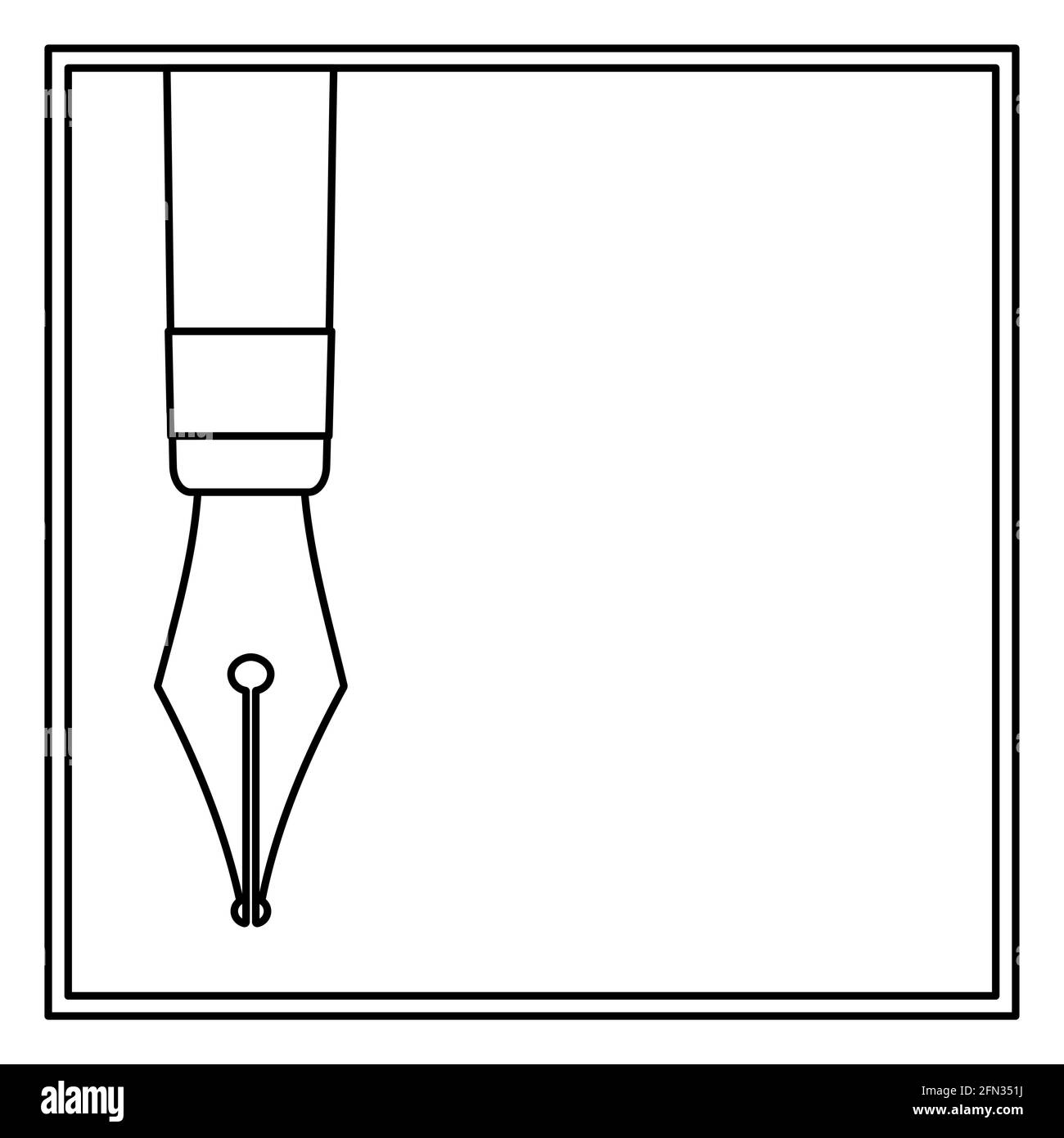 Illustration of the contour ink pen tip Stock Vector Image & Art - Alamy