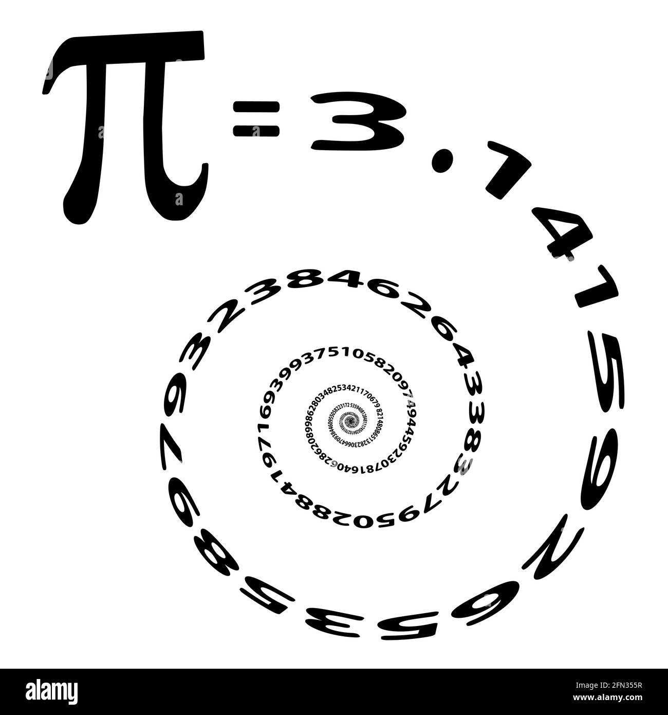 Abstract Illustration Of Mathematical Constant Pi Stock Vector Image