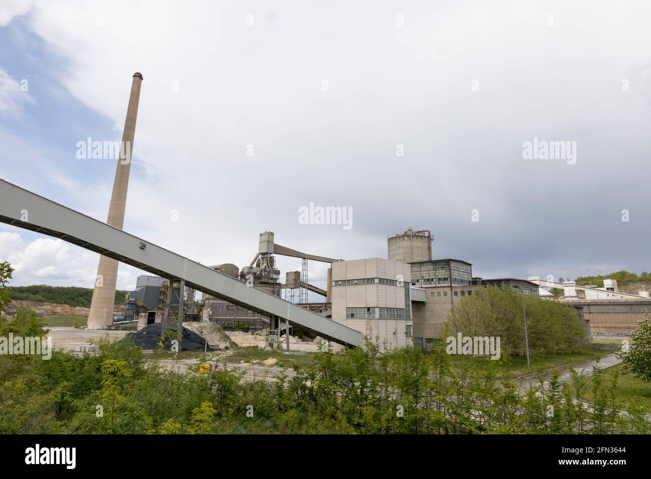 Closed Enci cement factory in Maastricht, Netherlands, belonging to the ...